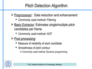 Pitch detection in Tabla accompaniment | PPT