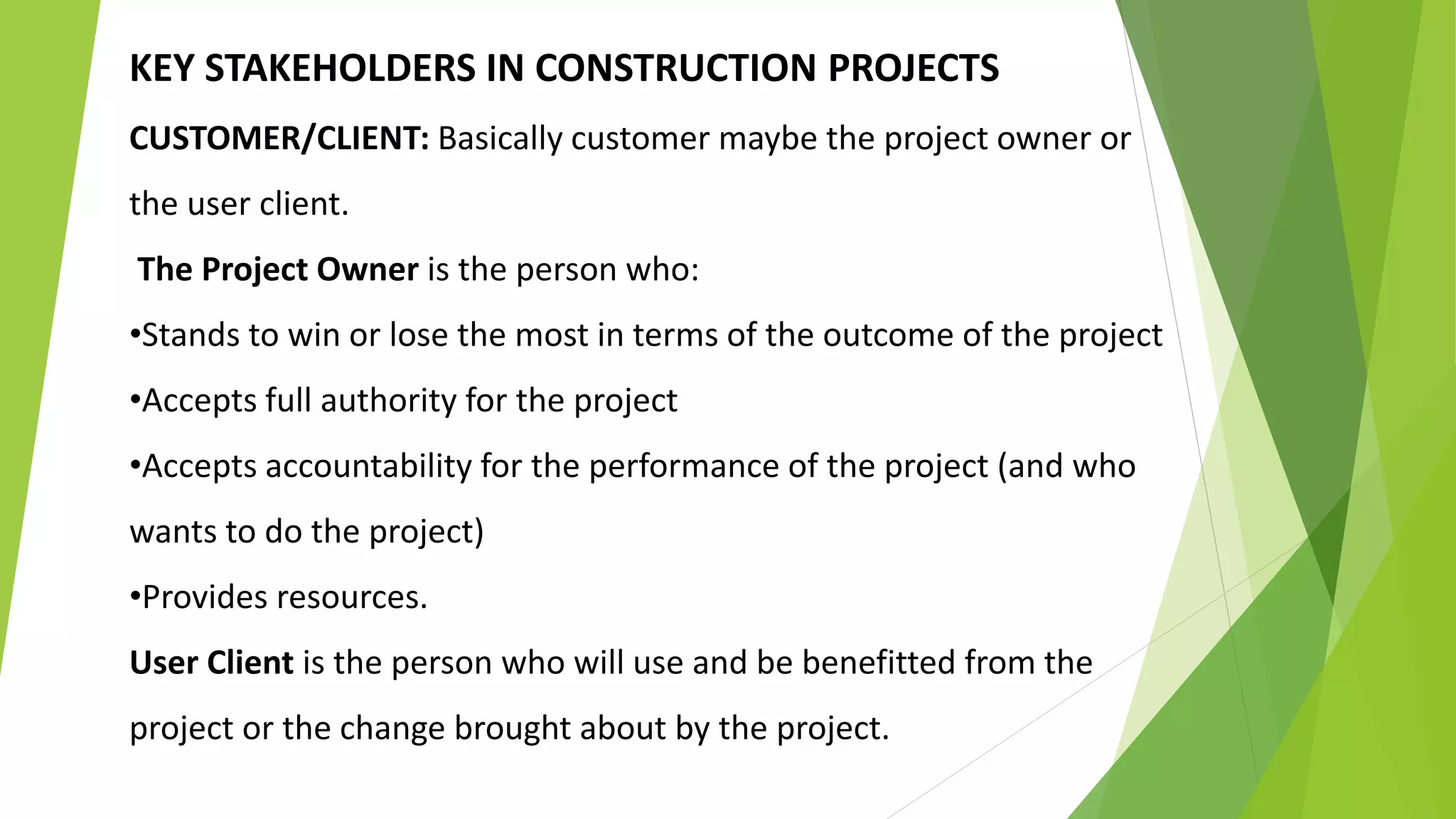 Stakeholder management In Construction Industry | PPTX