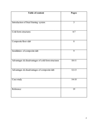Final steel framing system report | DOCX
