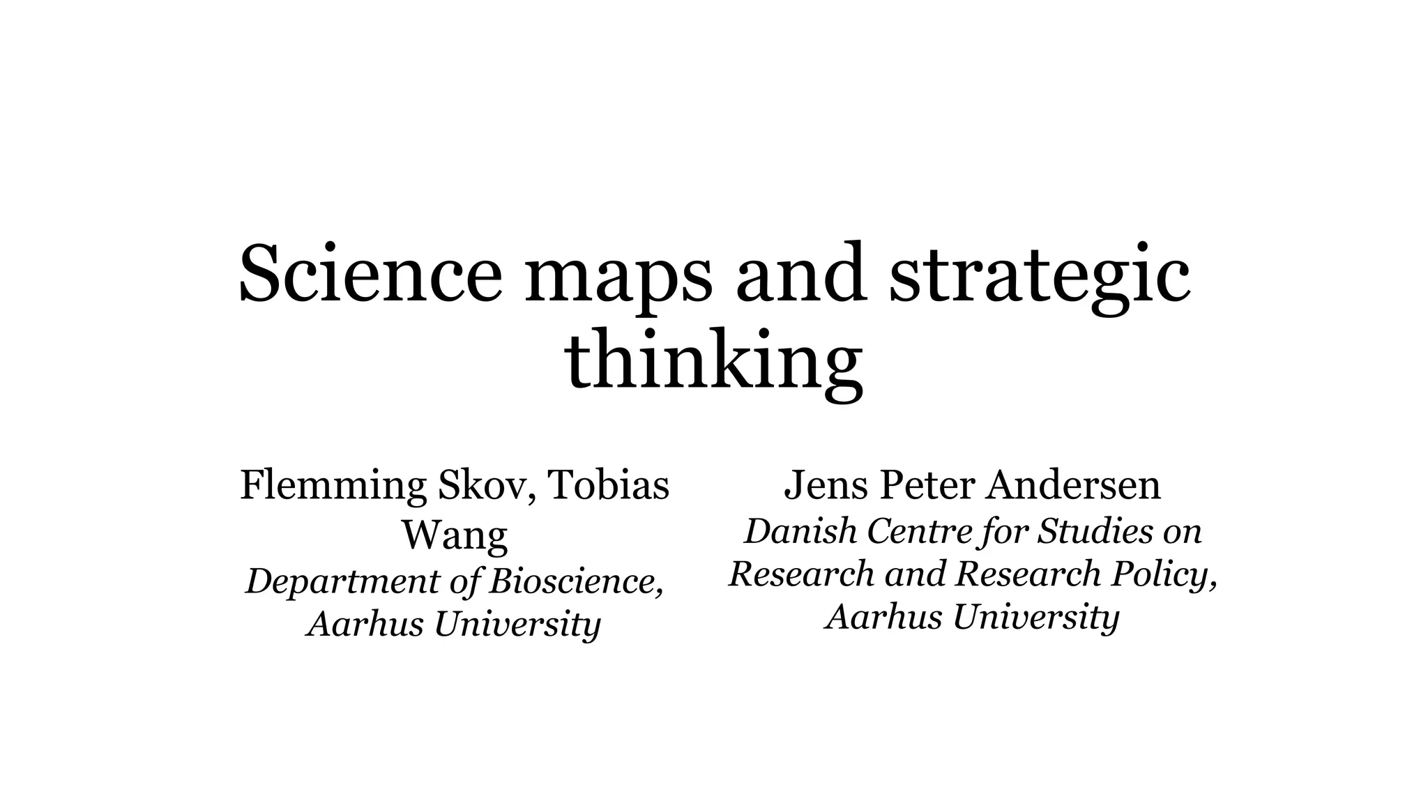 STI 2018 : science maps and strategic thinking | PPT