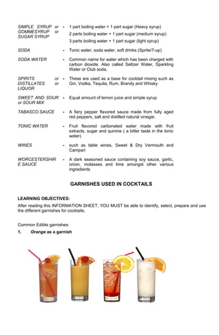 Finals topic bartending | DOC