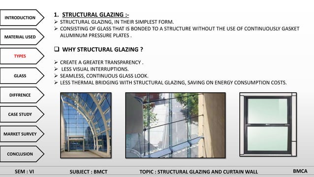 structural glazing and curtain wall.pptx | Remodeling & Construction | Home & Garden