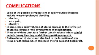 Subinvolution process - post partum period | PPTX