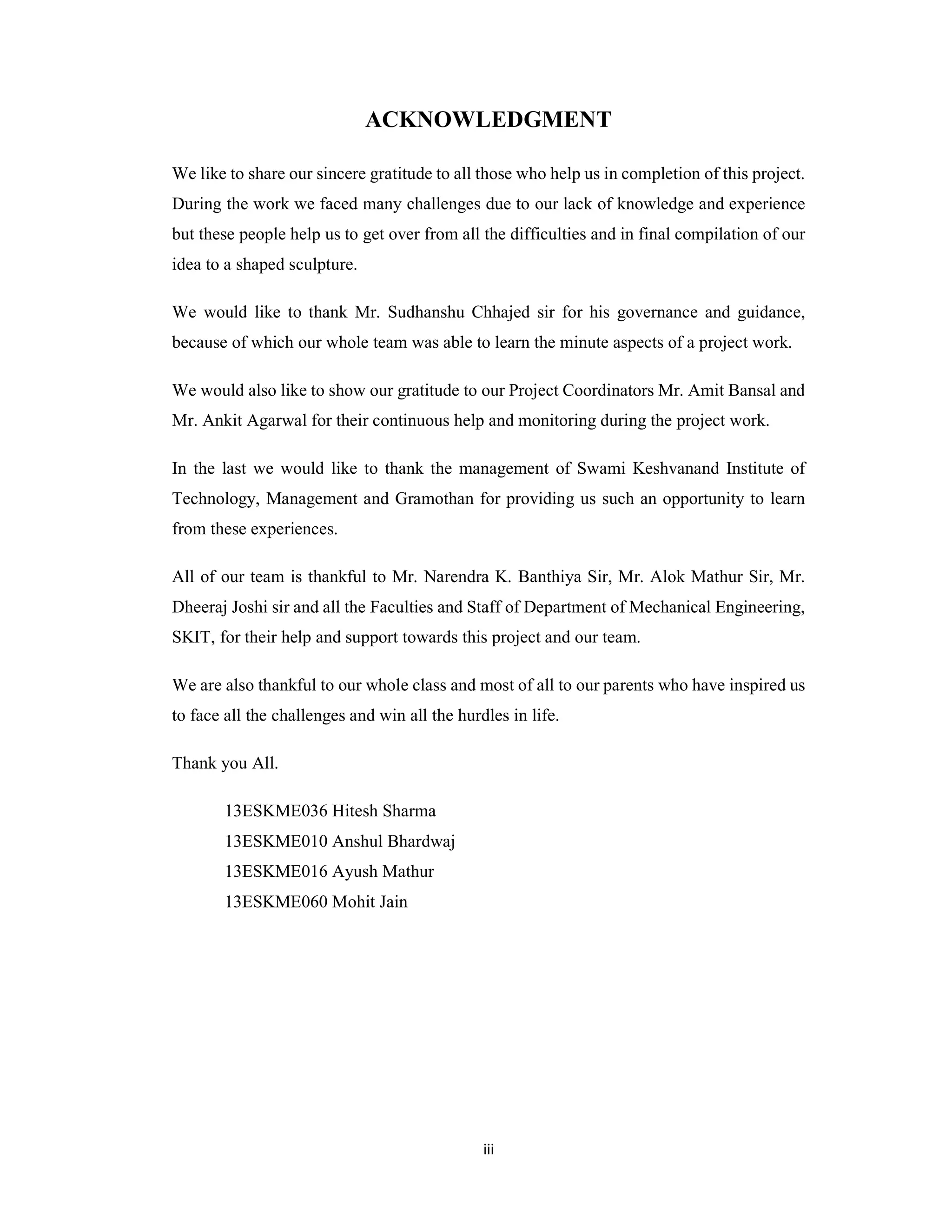 Final Year Project Report Sample for Engineers - IIT and State ...