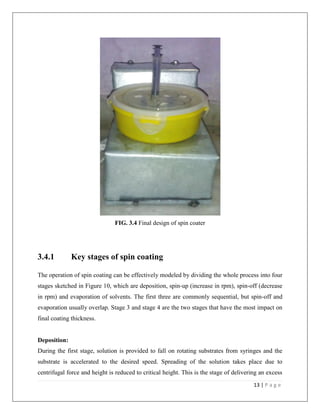 Design & Fabrication of a low cost spin coater | PDF