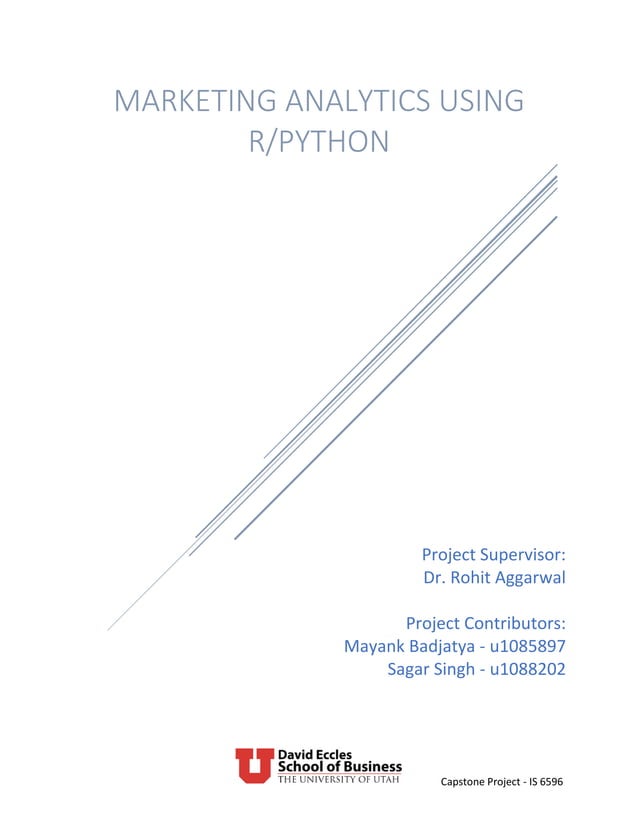 Marketing Analytics using R/Python | PDF
