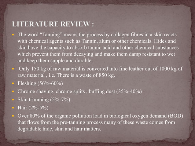 Leather Tanning Industry And their Waste Management | PDF