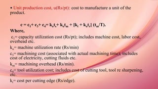 Sustainable Manufacturing: Optimization of single pass Turning ...