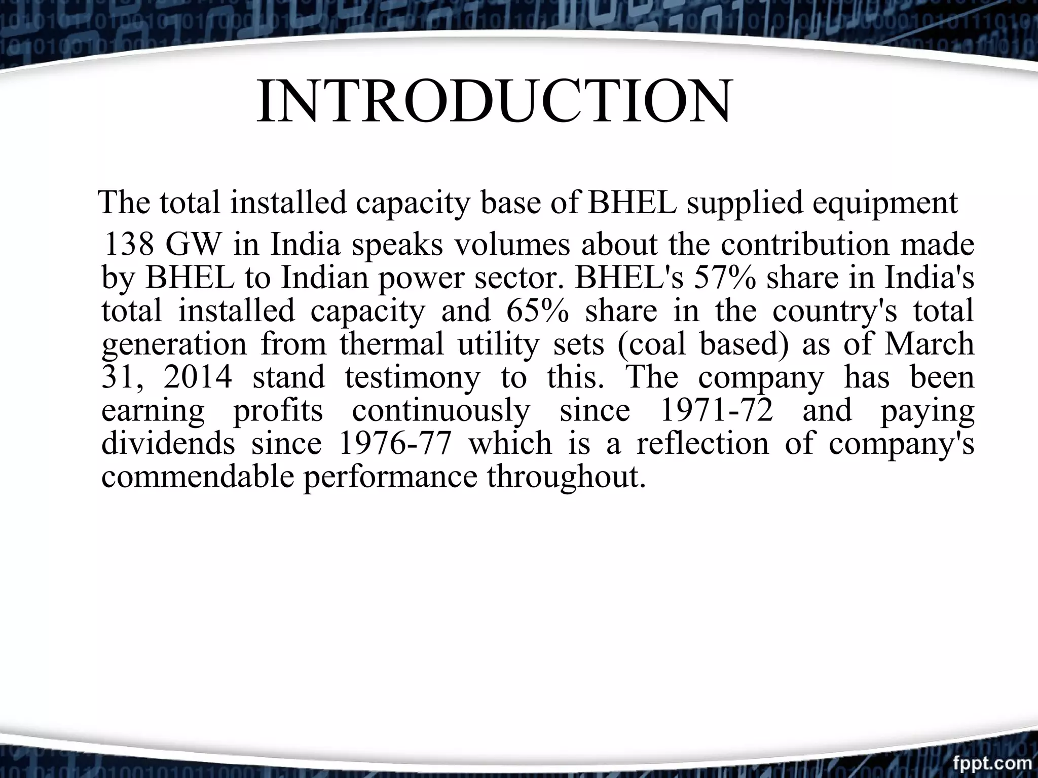 BHEL PPT | PPT