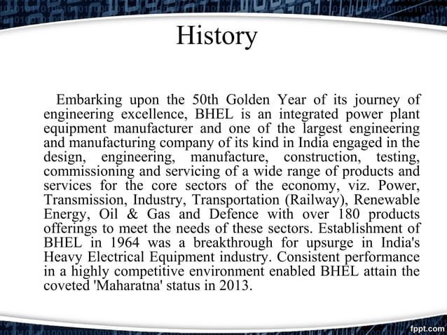 BHEL PPT | PPT