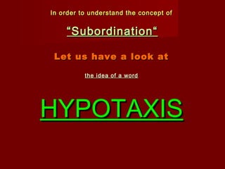 Subordination | PPT