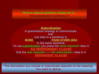 Subordination | PPT