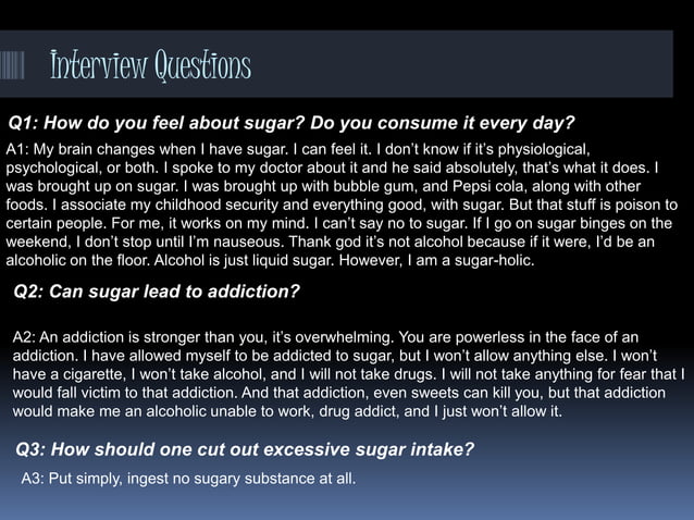 The Effects Of Sugar on the Human Body | PPTX