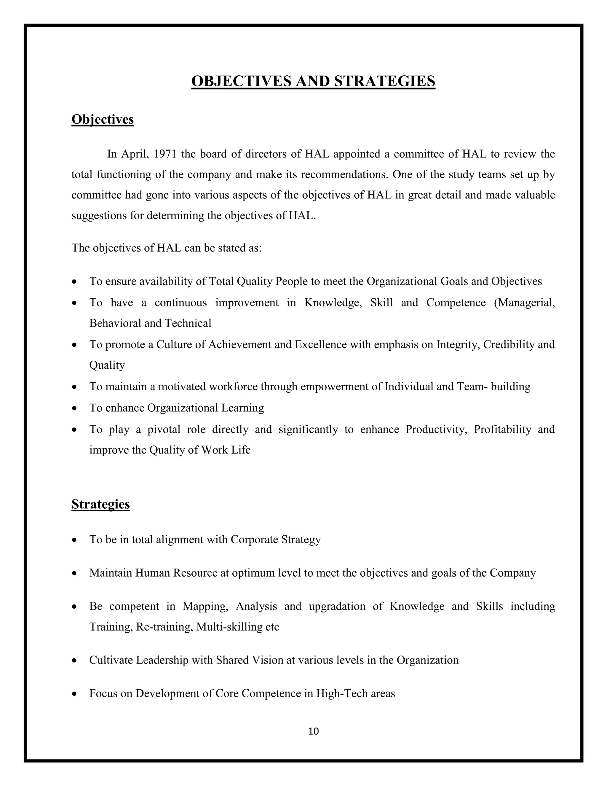 HAL Training report | PDF