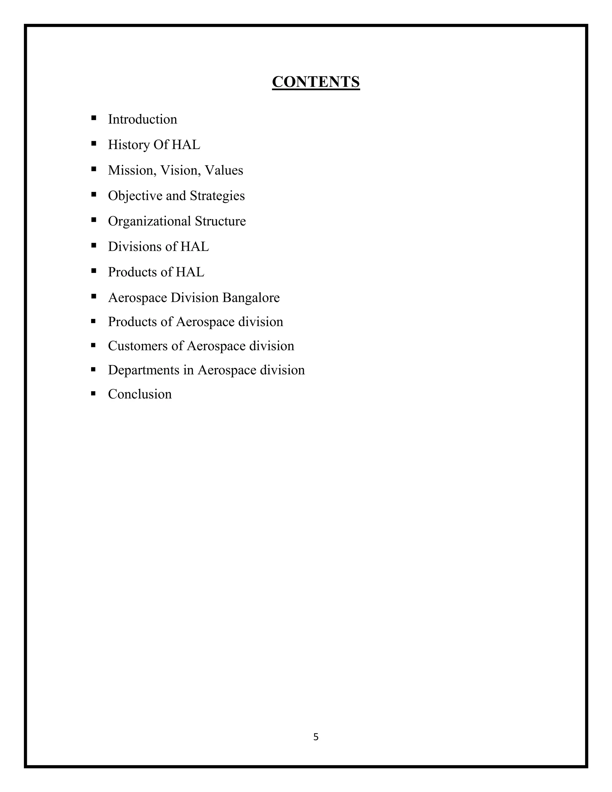 HAL Training report | PDF