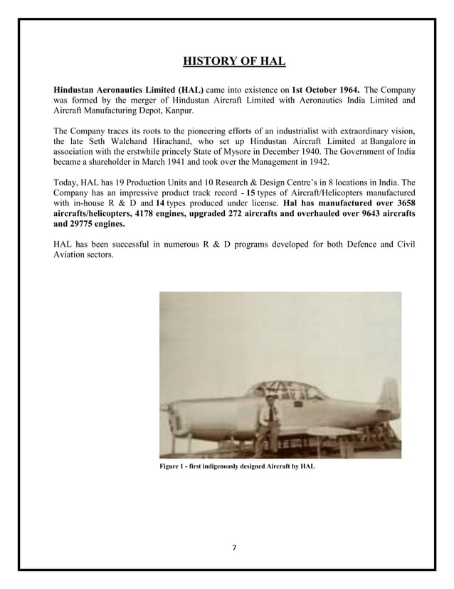HAL Training report | PDF | Aviation Industry | Industries