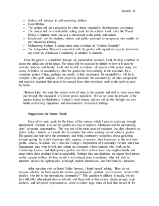 Hydroponic Herb Garden Proposal | PDF