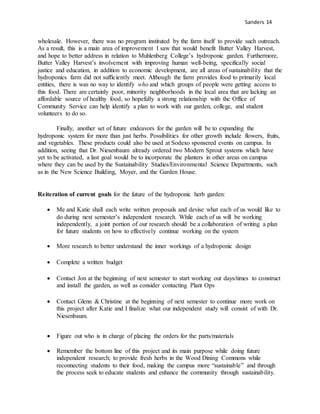 Hydroponic Herb Garden Proposal | PDF