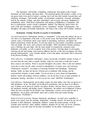 Hydroponic Herb Garden Proposal | PDF