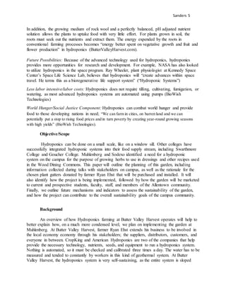 Hydroponic Herb Garden Proposal | PDF