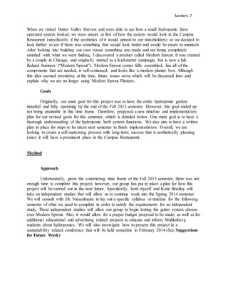Hydroponic Herb Garden Proposal | PDF