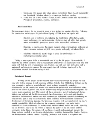 Hydroponic Herb Garden Proposal | PDF