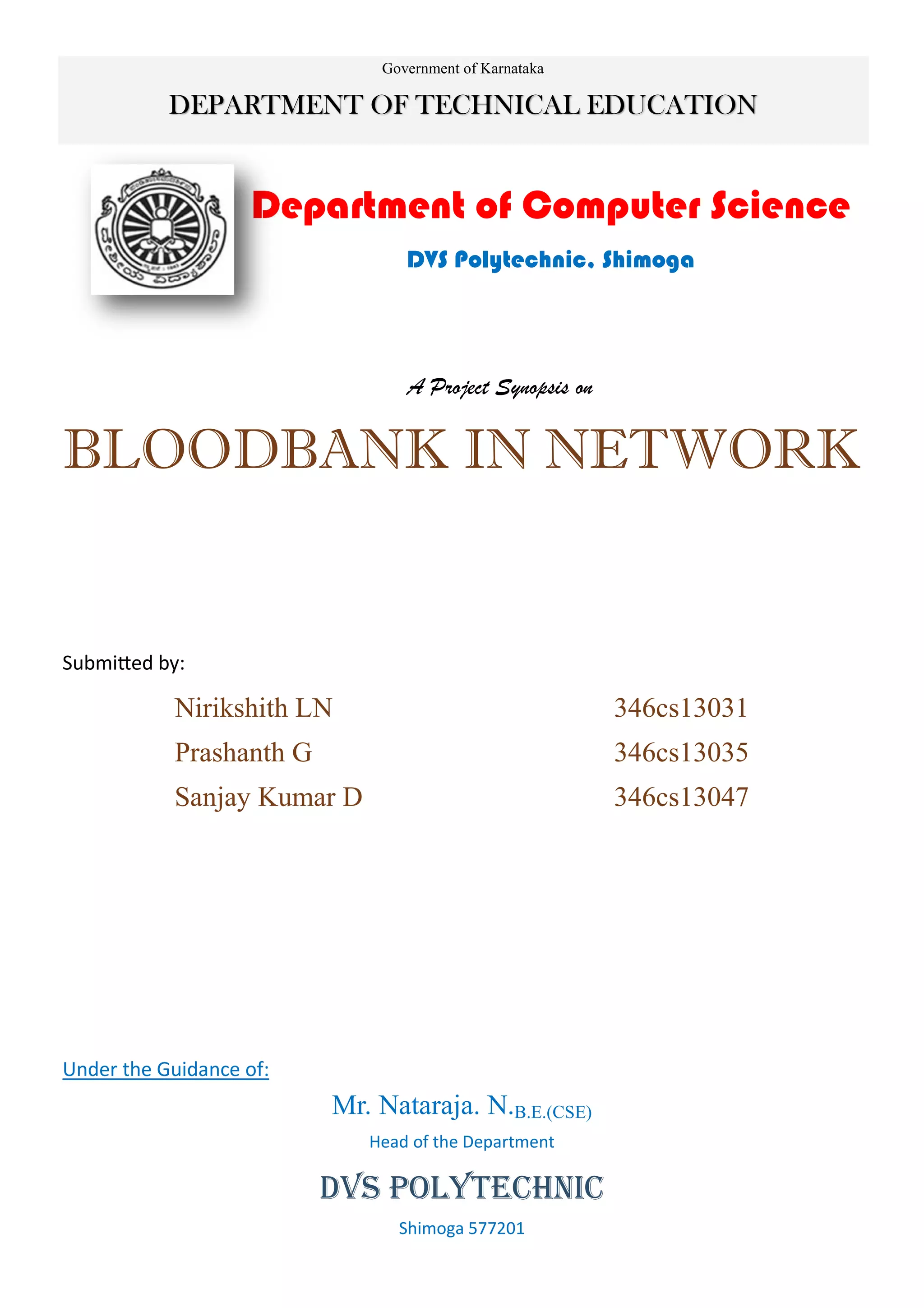 Blood bank in network | PDF