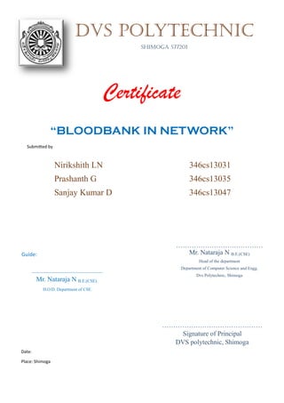 Blood bank in network | PDF