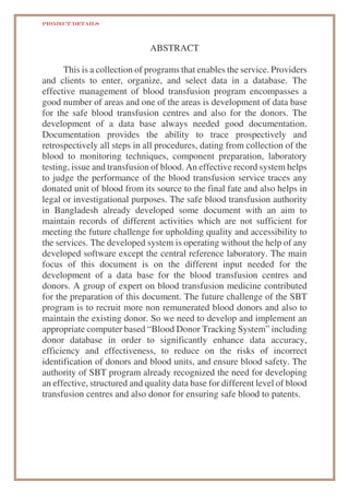 Blood bank in network | PDF