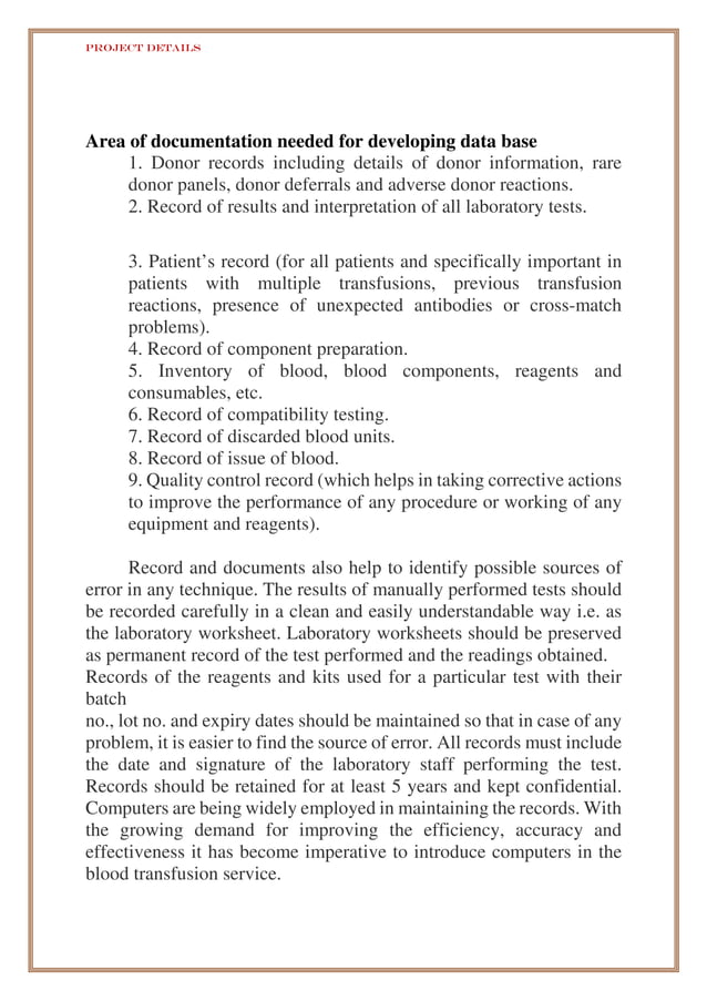 Blood bank in network | PDF