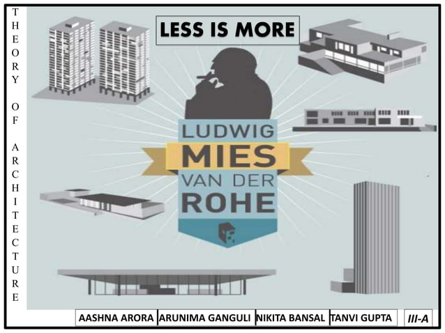 LESS IS MORE(MIES VAN DER ROHE) | PPTX