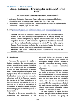 Student Performance for Basic Math Score of FoEST | PDF | Education
