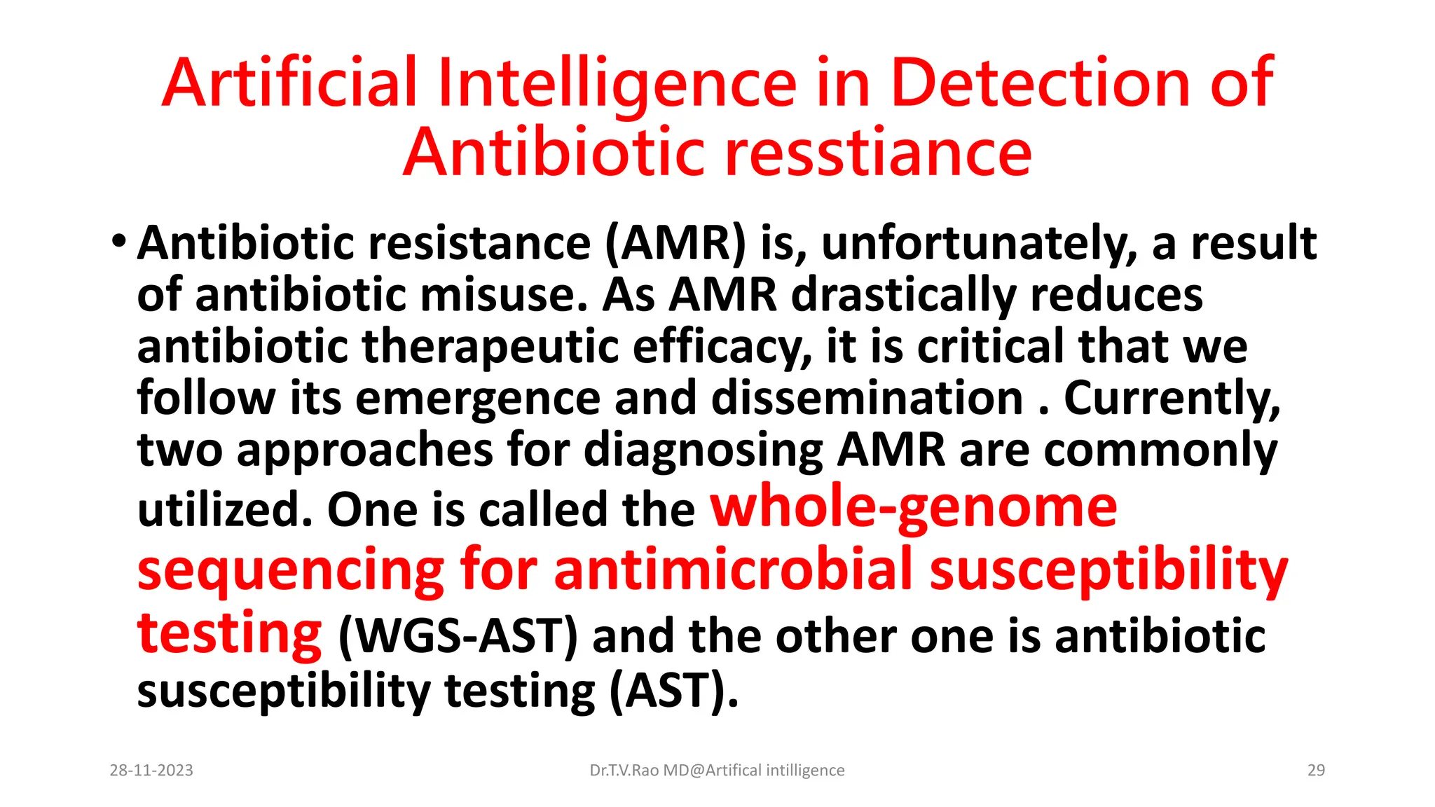Artificial Intelligence in Controlling Infectious Diseases and Reducing Antimicrobial Resistance ...