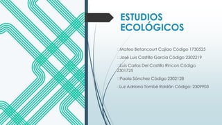 ESTUDIOS ECOLOGICOS - TEMPORALIDAD - DIRECCIONALIDAD-PPT.pptx