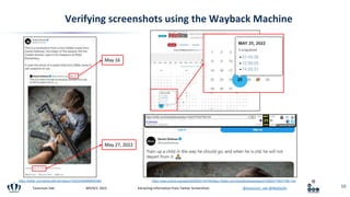 Extracting Information from Twitter Screenshots | PPT