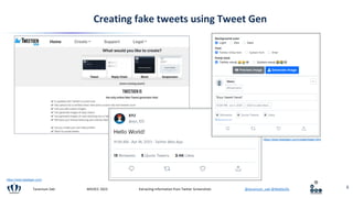 Extracting Information from Twitter Screenshots | PPT
