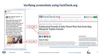 Extracting Information from Twitter Screenshots | PPT