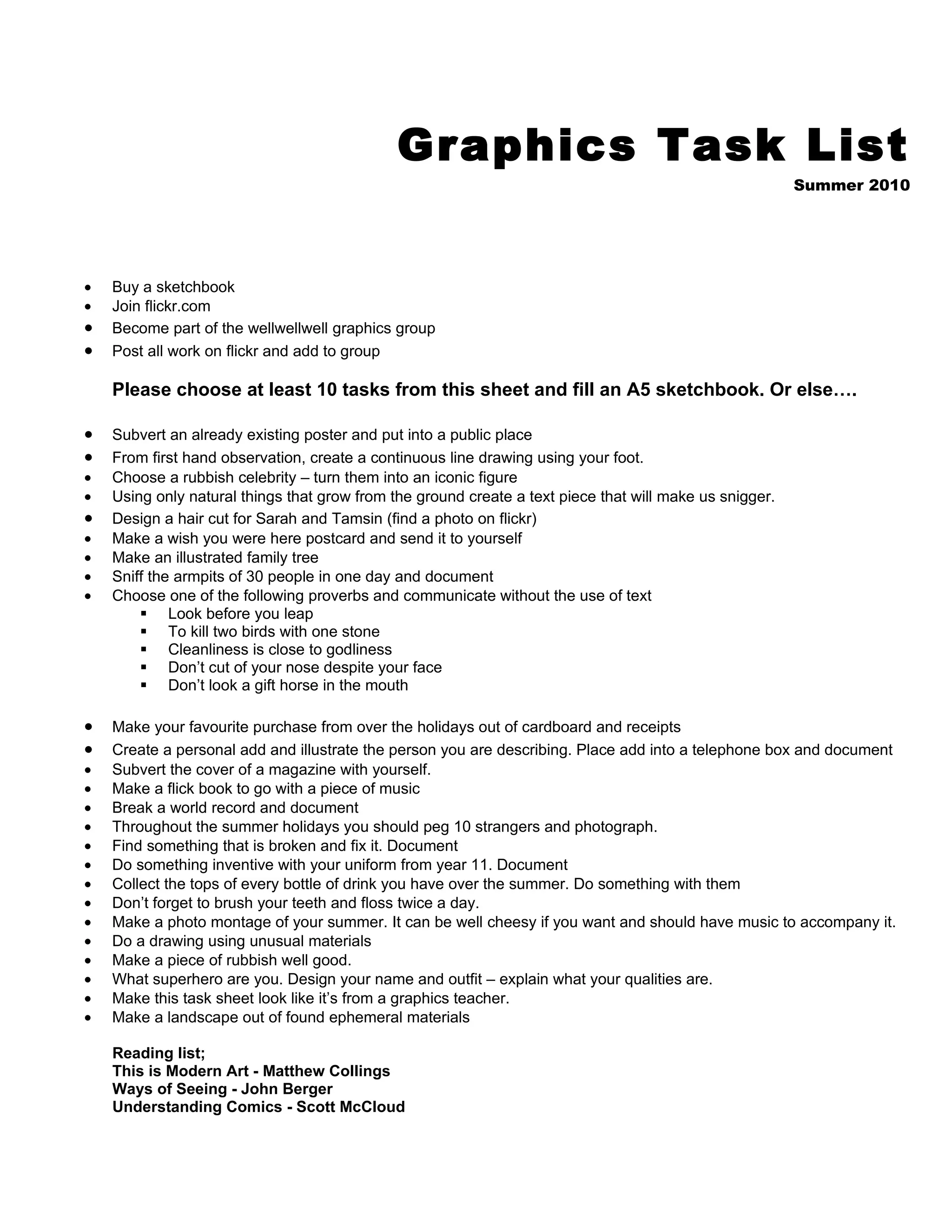 GRAPHICS - Summer Task | PDF