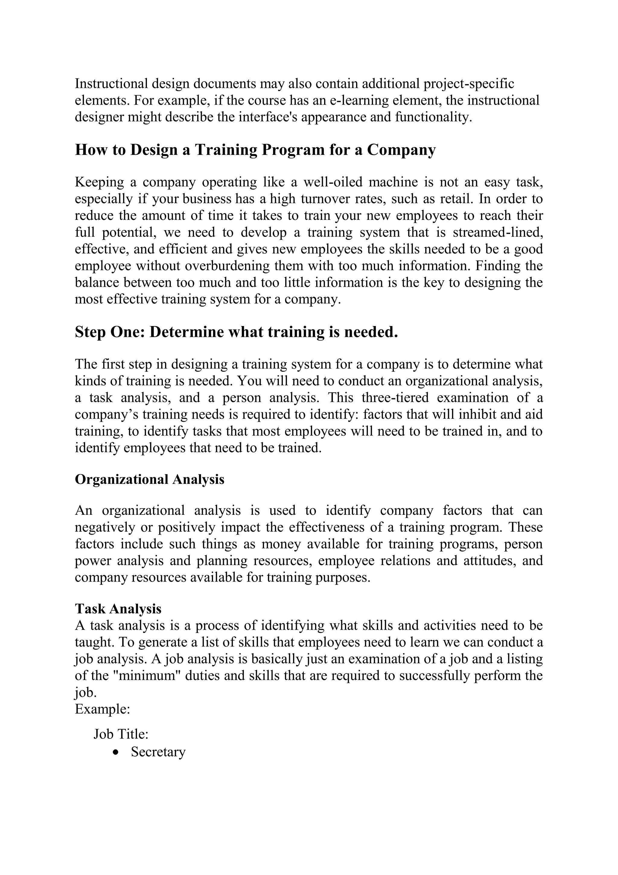 TRAINING DESIGN | DOCX