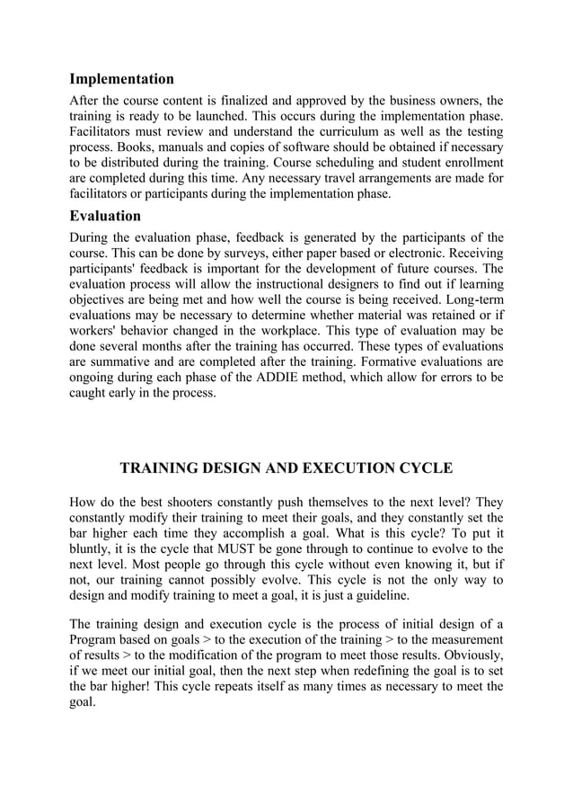 TRAINING DESIGN | DOCX | Education