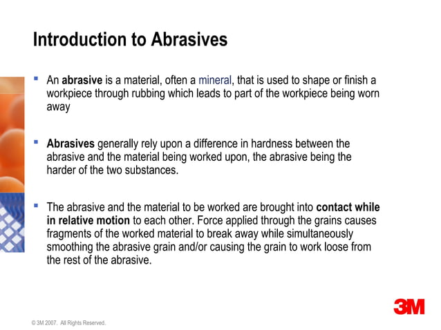 Final tech forum abrasives | PPT