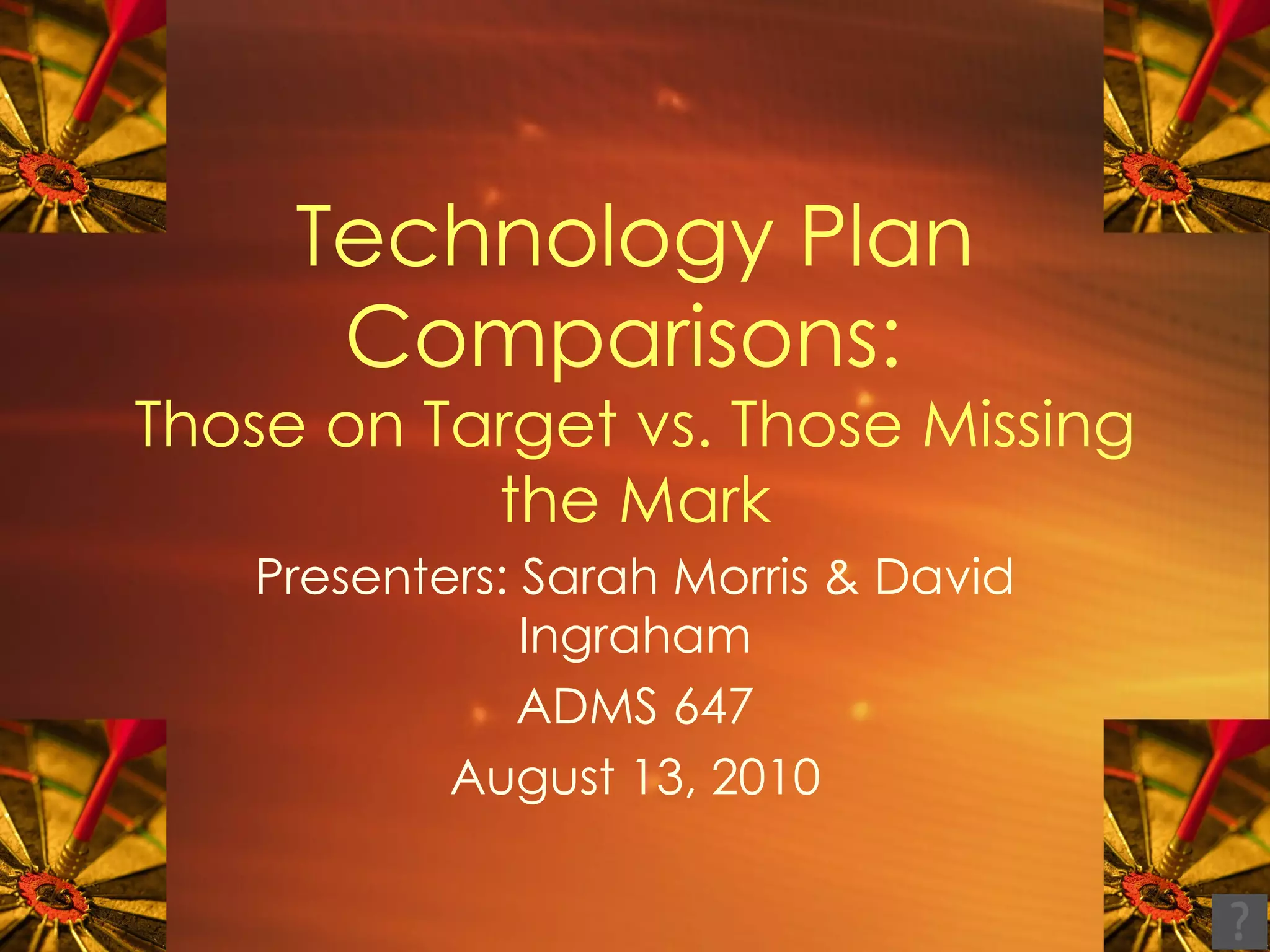 Technology Plan Comparisons Presentation Part 1 | PPT | Technology ...