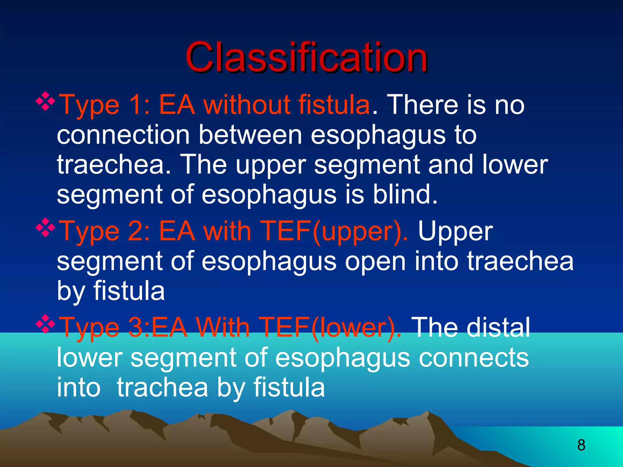 Tracho oesophagial fistula | PPT