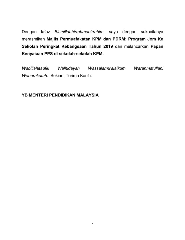 Teks Ucapan YB Menteri Pendidikan Sempena Majlis Permuafakatan KPM Dan ... Teks Ucapan YB Menteri Pendidikan Sempena Majlis Permuafakatan KPM Dan ...