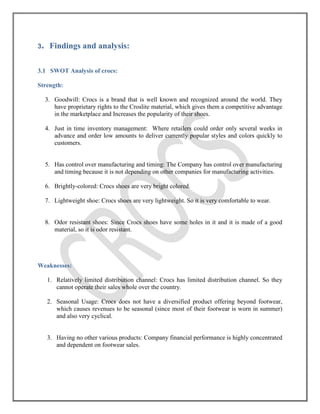 Term paper on crocs | DOCX | Business | Business and Finance