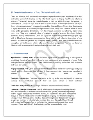 Term paper on crocs | DOCX | Business | Business and Finance