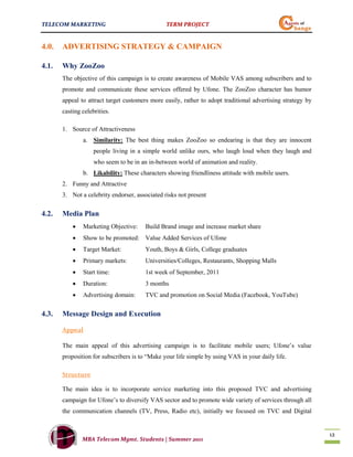 Advertising Campaign for Ufone VAS - A Telecom Marketing Report | PDF