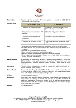 Final term sheet block a offical price eng_071011 | PDF