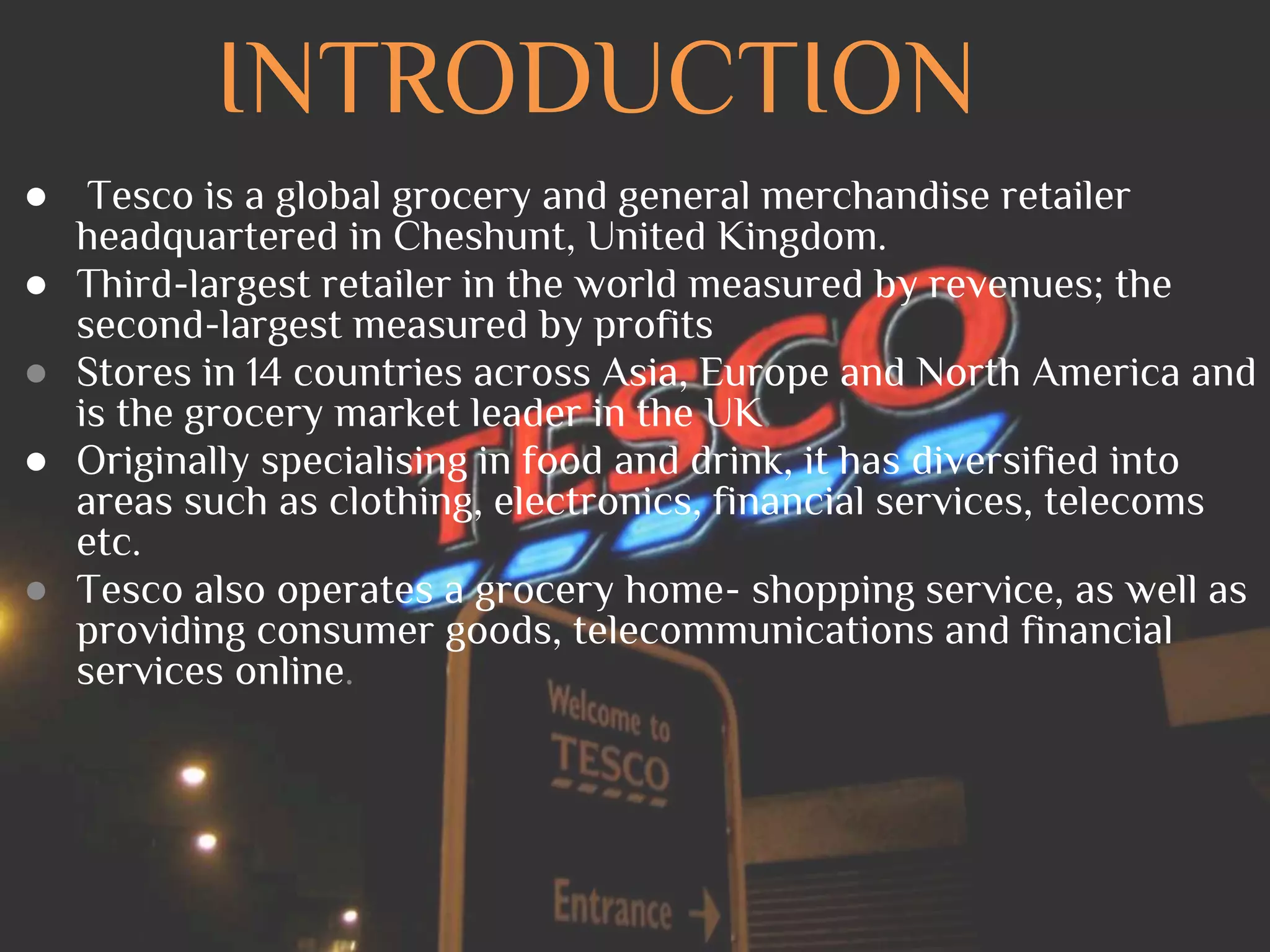 Tesco Case Study analysis | PPTX