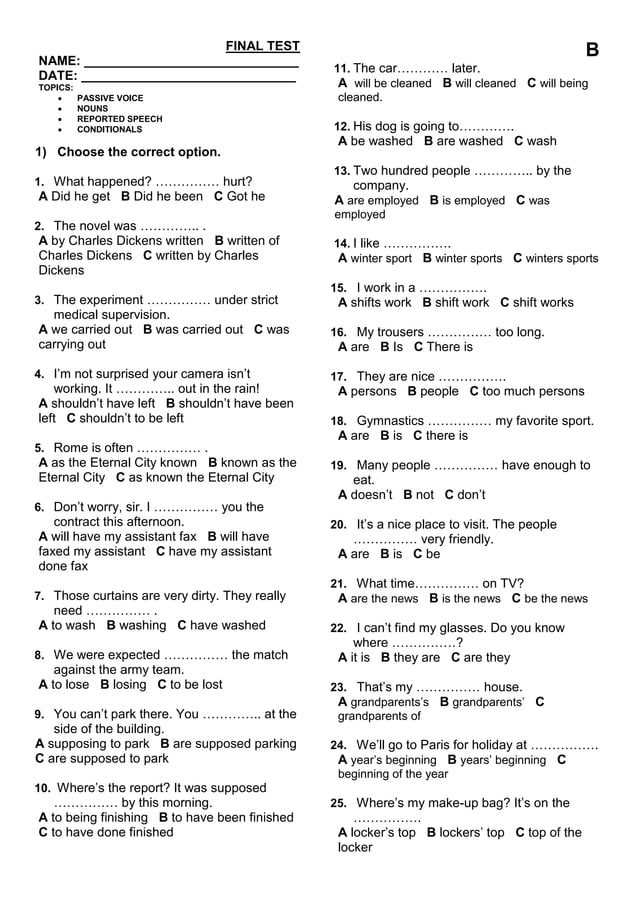 Final test b | PDF